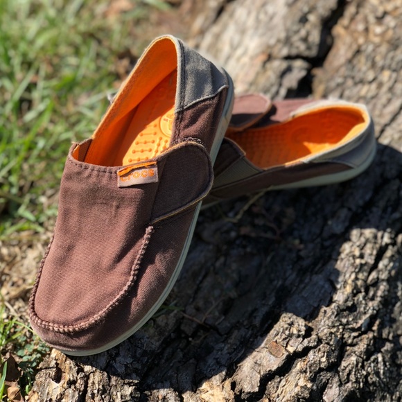 CROCS | Shoes | Crocs Canvas Slip Ons | Poshmark